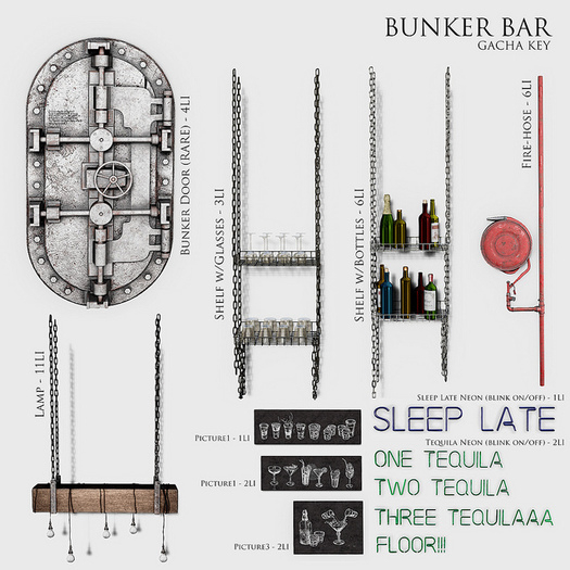 Second Life Marketplace - [ zerkalo ] Bunker Bar Gacha - Picture1