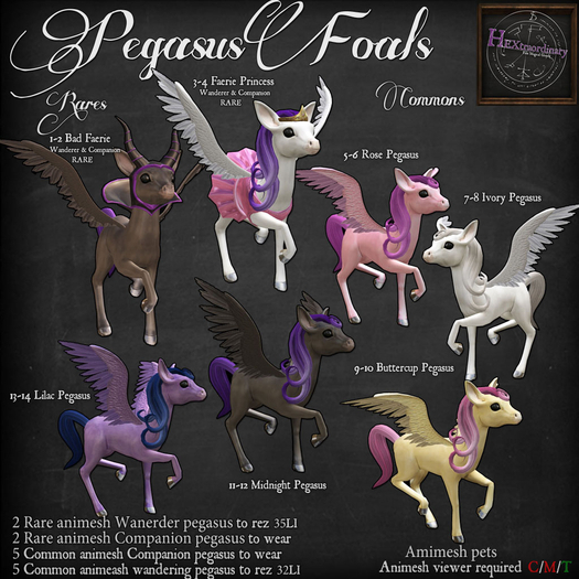 Second Life Marketplace - 10. *HEXtraordinary* Buttercup Pegasus Companion