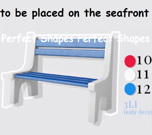 Second Life Marketplace - MINIMAL - Greek Island Gacha 11 white bench