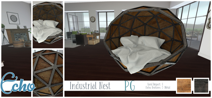 Second Life Marketplace - Echo - Industrial - Nest - PG - Style 4