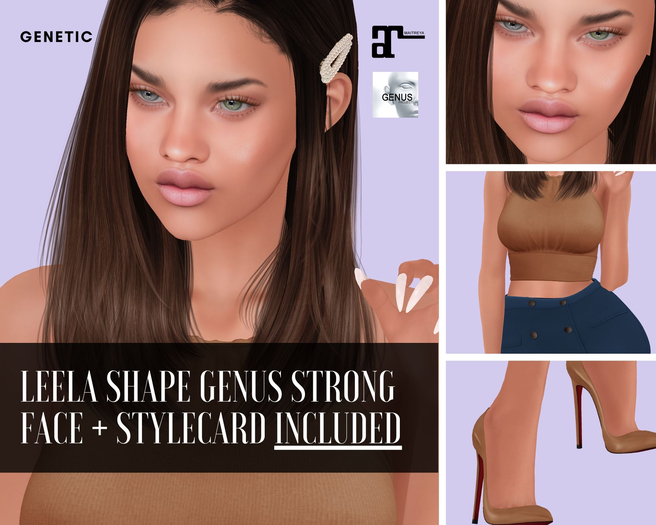 Second Life Marketplace - [GENETIC] LEELA SHAPE #GENUS STRONG FACE