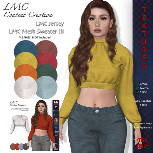 Second Life Marketplace - LMC TGA - Jersey - Textures for the LMC ...