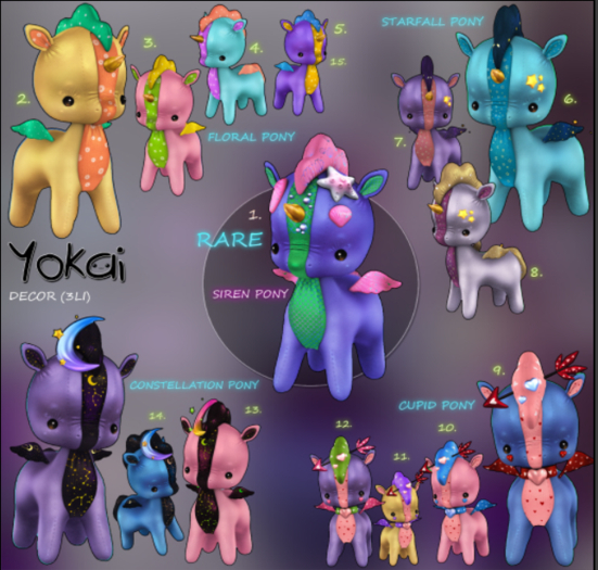 Second Life Marketplace - 12.YOKAI - My Cute Pony - Cupid Pony (lavander)