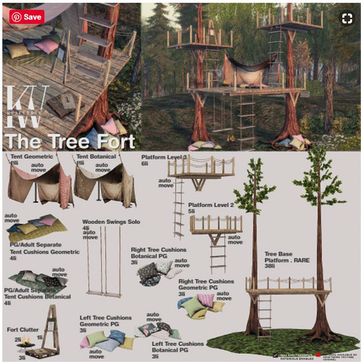 Second Life Marketplace - KraftWork . The Tree Fort . Right Tree ...