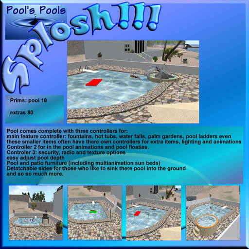 Second Life Marketplace - Swimming Pool Fiori - the ultimate pool