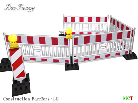 Second Life Marketplace - ~DecoFranzy~ Construction Barriers (MC)