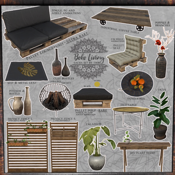 Second Life Marketplace - ..::THOR::.. Industrial Coffee Table - Boho ...