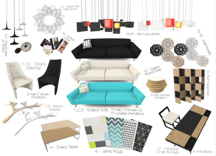 Second Life Marketplace - RASP- Gropius Desk Black