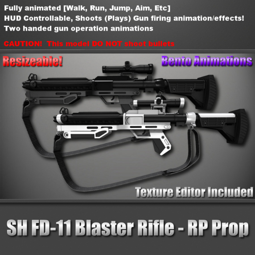 Second Life Marketplace - SH RP Prop Gun - FD-11 Blaster Rifle