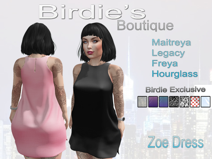 Second Life Marketplace - Birdie's Boutique - Zoe Dress Birdie's Pack