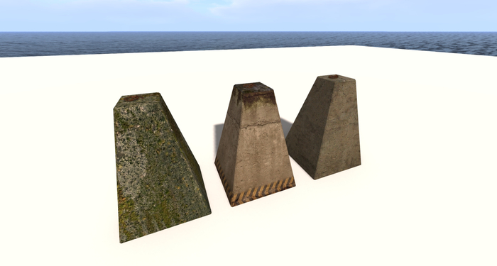 Second Life Marketplace - Anti-tank barrier Set Mesh