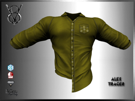 Second Life Marketplace - +V8-SHOP-ALEX TRAGER-SHIRT+YELLOW