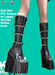 Second Life Marketplace - KO-H Goth Brat PVC Plattform Stomper Black
