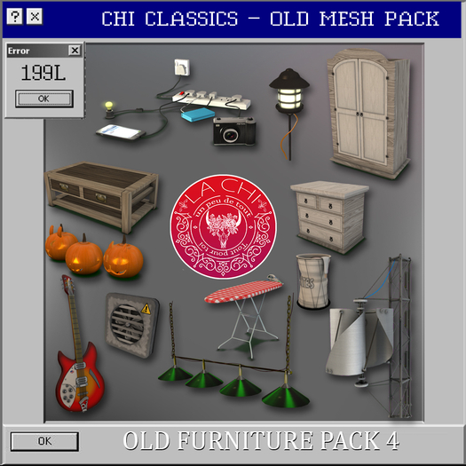 Second Life Marketplace - CHI - CLASSICS - Old Furniture pack 4
