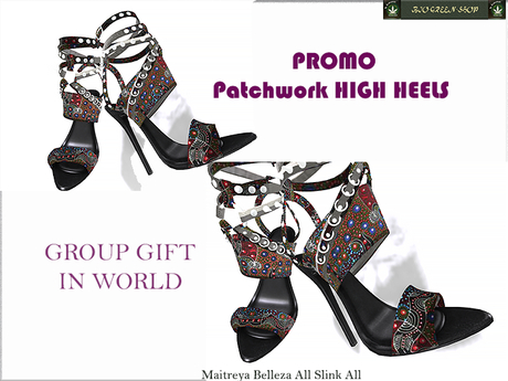 Second Life Marketplace - BGS PATCHWORK HIGH HEEL (BOX AD)