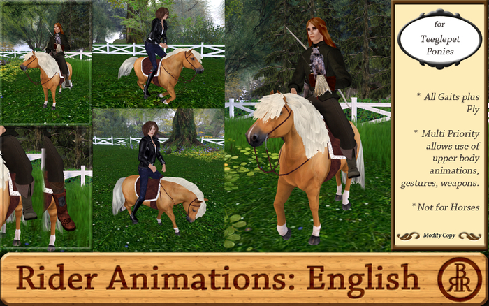 Second Life Marketplace - BRR English Rider Animations for Teeglepet ...