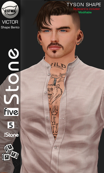 Second Life Marketplace - Five Stone (Catwa Victor Head) TYSON Shape