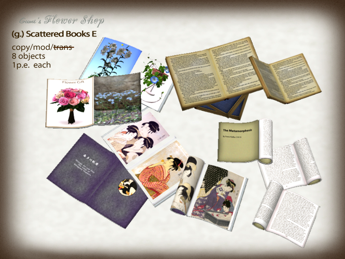 Second Life Marketplace - (g.) Scattered Books - E - strange summer