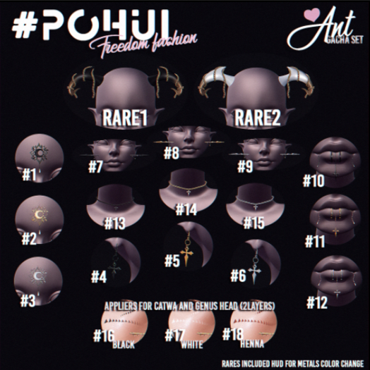 Second Life Marketplace - #POHUI & - TRIGGERED - ATN gacha set #14