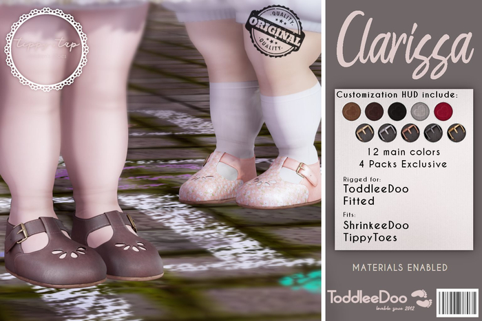 Second Life Marketplace - .Tippy.Tap. Clarissa Baby Shoes - CLASSIC