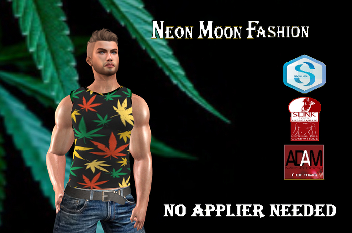 Second Life Marketplace - Sleeveless shirt Signature Slink Adam weed ...