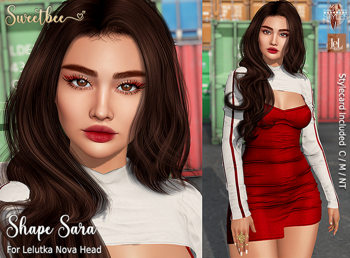 Second Life Marketplace - [Sweetbee] - Shape Sara (Lelutka Nova Head)