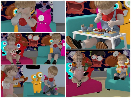 Second Life Marketplace - Monsters TV & Video Game Room Set