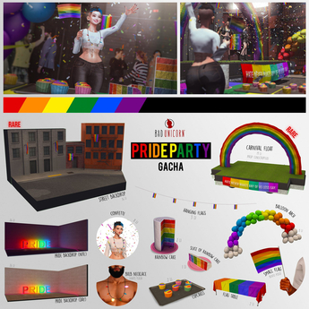 Second Life Marketplace - [Bad Unicorn] Pride Backdrop (Nite) - Pride ...