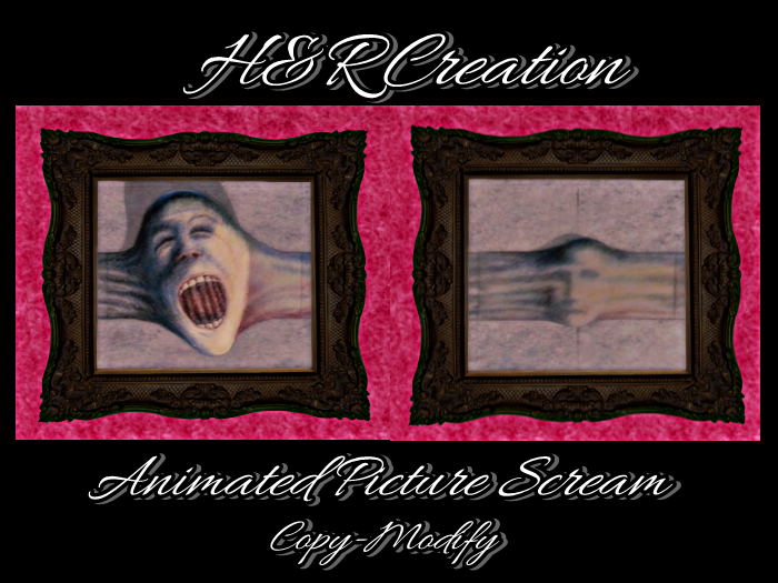 Second Life Marketplace - H&R Animated Picture Scream
