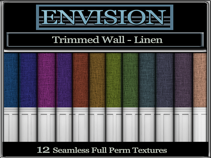Second Life Marketplace - Envision! Trimmed Wall Linen ( boxed)