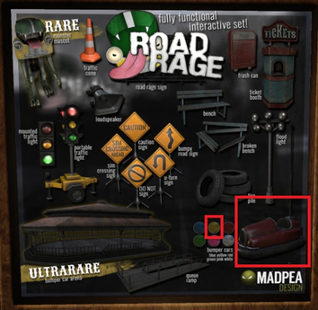 Second Life Marketplace - MadPea Road Rage - Bumper Car - Yellow
