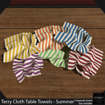 Second Life Marketplace - ::: Core ::: Terry Cloth Table Towels ...