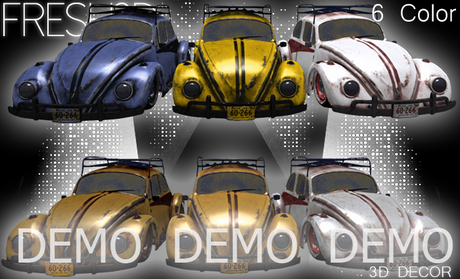 Second Life Marketplace - Fresh3D Old Turtle Car DEMO