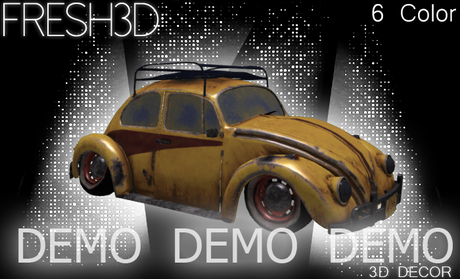 Second Life Marketplace - Fresh3D Old Turtle Car DEMO