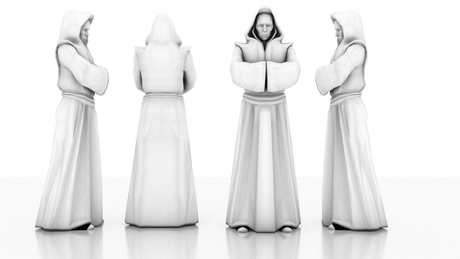 Second Life Marketplace - .::QUTWORLD Medieval Monk Statue::.FP