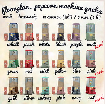 Second Life Marketplace - floorplan. popcorn machine / silver
