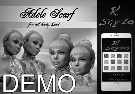 Second Life Marketplace - [K-Style] ADELE SCARF for all body-head - DEMO