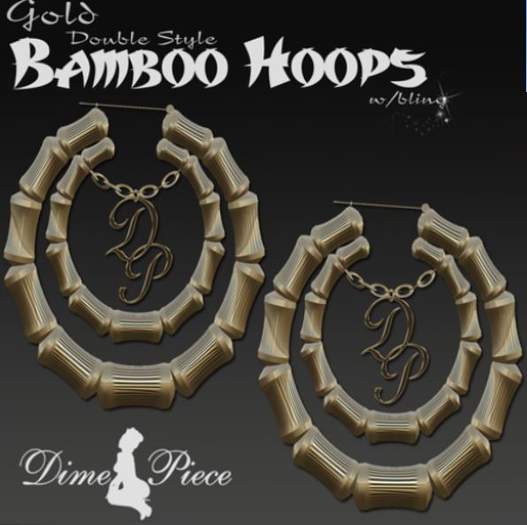 Second Life Marketplace - Gold Double Bamboo with Bling