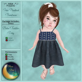 Second Life Marketplace - !:*:. M&B .:*:.! Isla Nautical Sundress Bebe