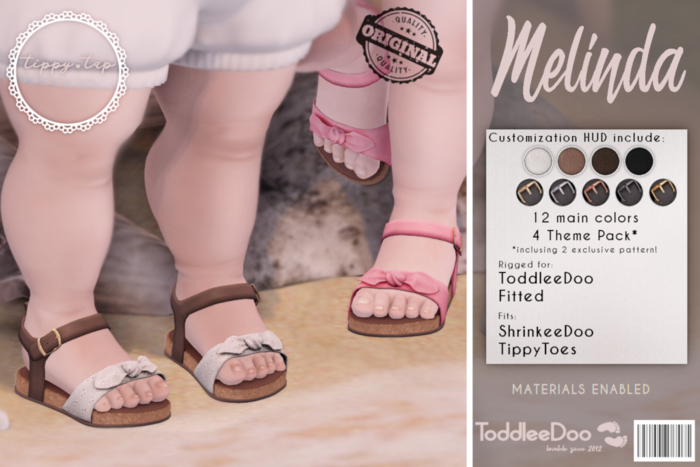 Second Life Marketplace - .Tippy.Tap. Melinda Sandals - DEMO