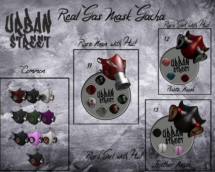 Second Life Marketplace - 08**UbS** Real Gas Mask Gacha Skull Pink