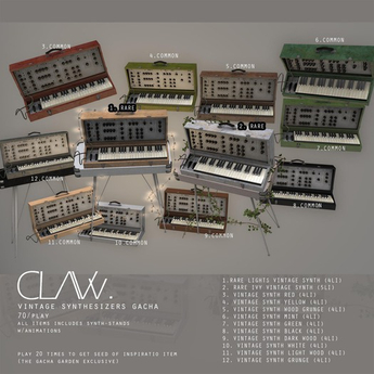 Second Life Marketplace - C L A Vv. Vintage Synth Light Wood