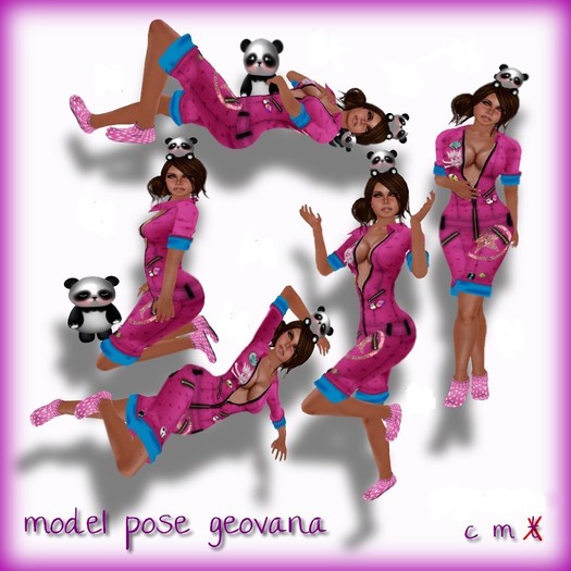 Second Life Marketplace - PURPLE POSE GEOVANA - Static Pose Model ...