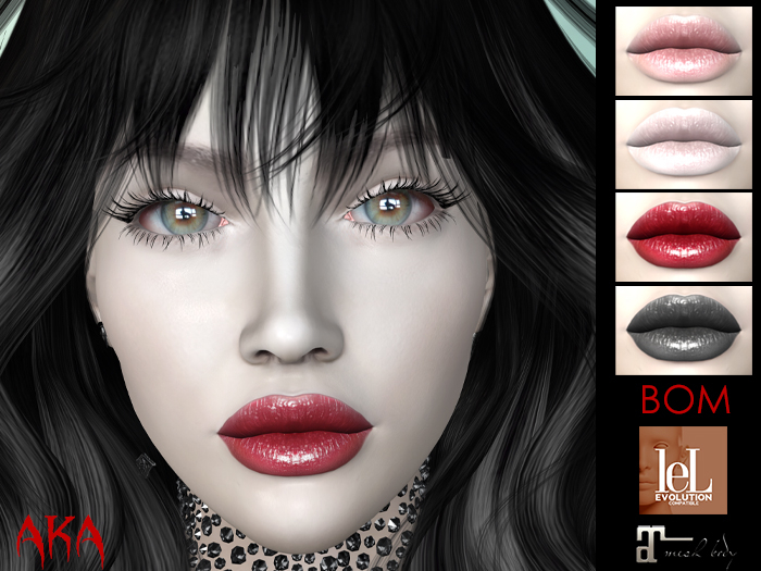 Second Life Marketplace - ..:AKA:.. Vamp Skin For Lelutka Evo