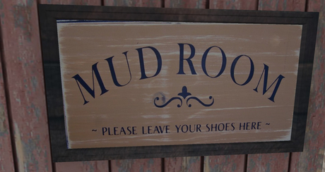 Second Life Marketplace - Mud Room Sign Shabby Pink
