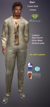 Second Life Marketplace - Res_Ben linen suit cream