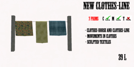 Second Life Marketplace - Clothes-line New