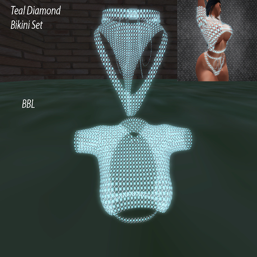 Second Life Marketplace - Teal BBL Bikini set