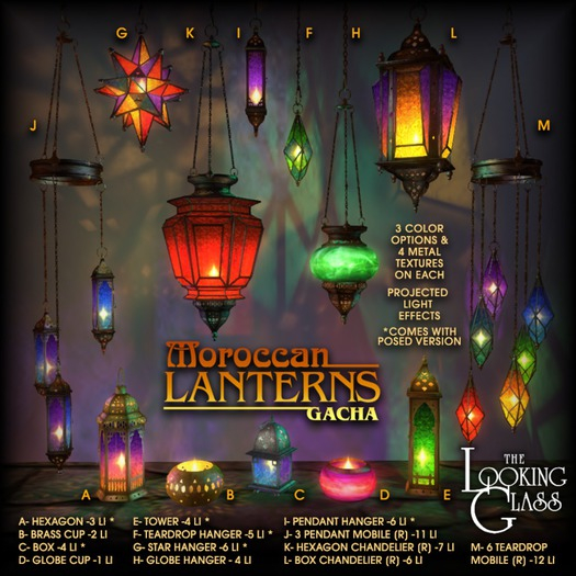 Second Life Marketplace - TLG - Moroccan Lanterns -Star Hanger