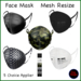Second Life Marketplace - Particle 9M Face Mask Resize with HUD Camo ...